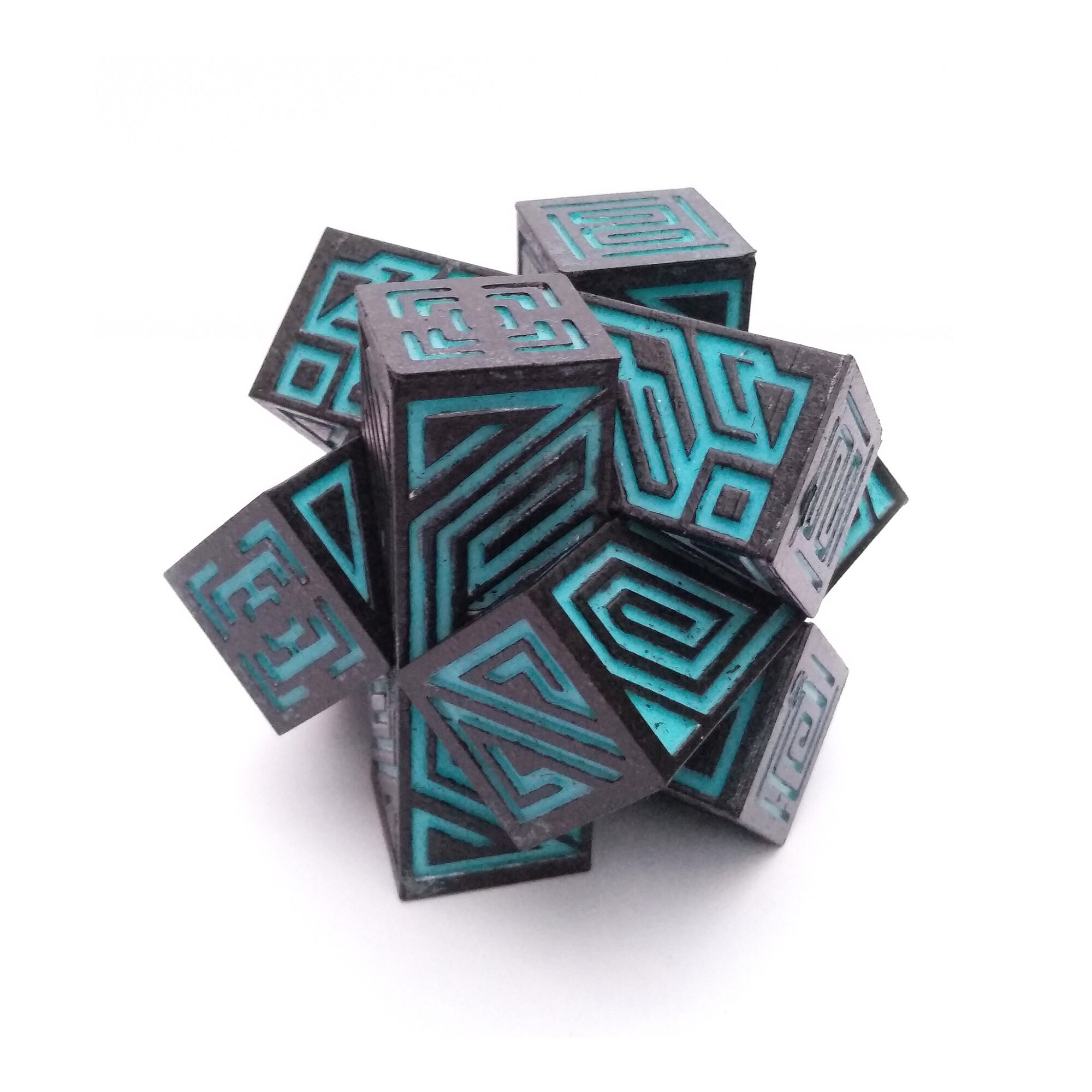 Interlocking Burr Puzzle Black and Blue Colors great Brain - Etsy