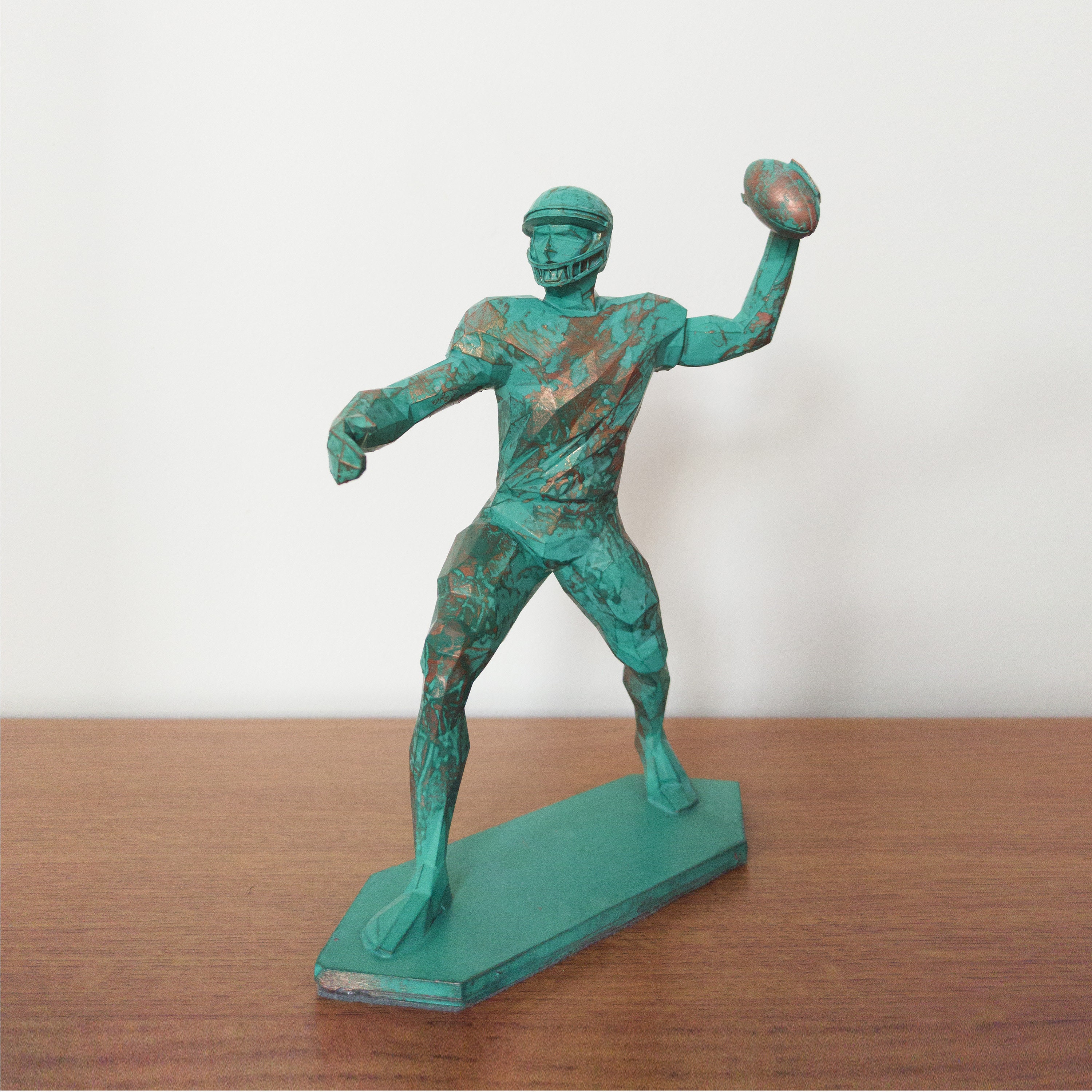 Rugby Player Figurine Geometric American Football - Etsy