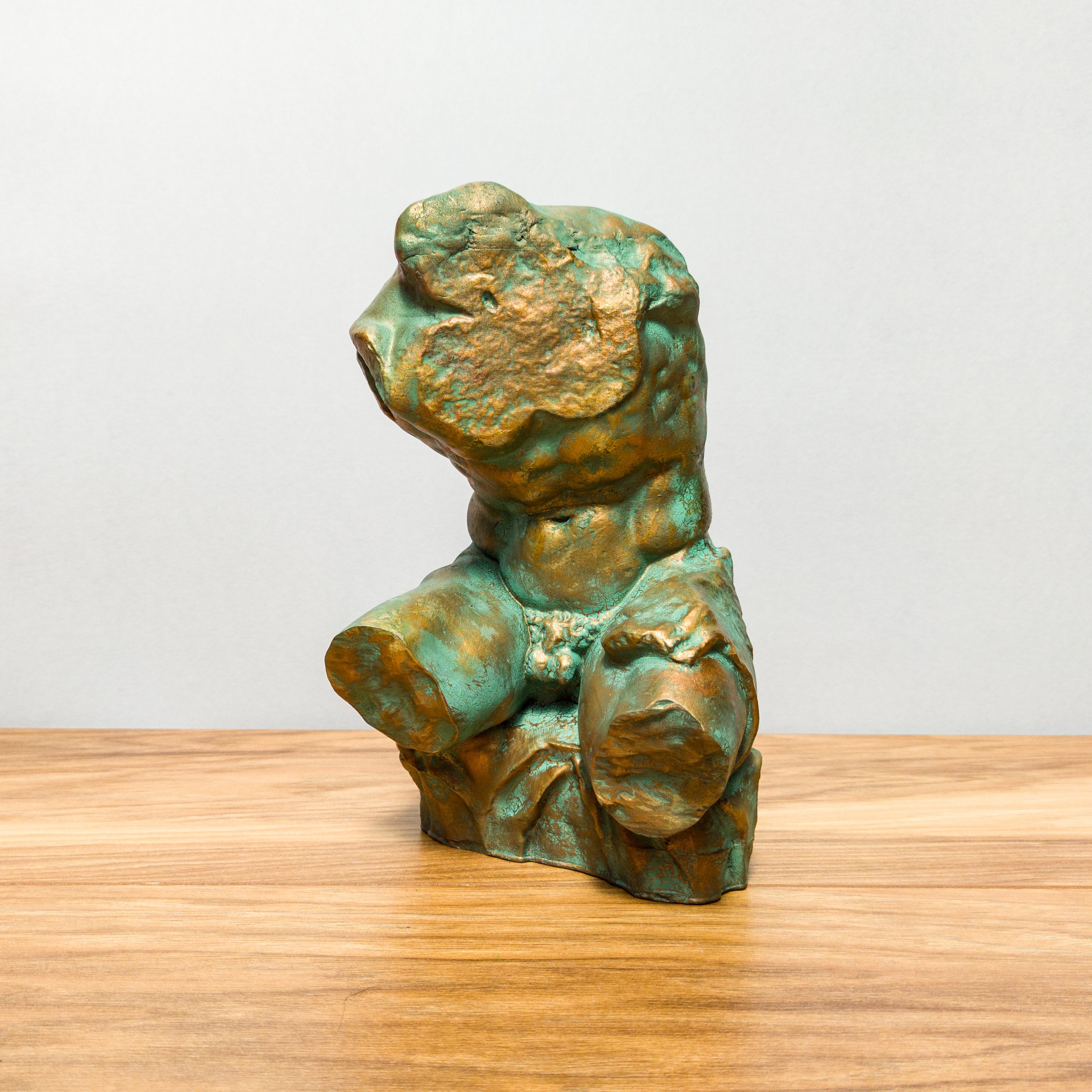 Belvedere Torso Sculpture Hand-painted in Patina Gold Effect - Etsy