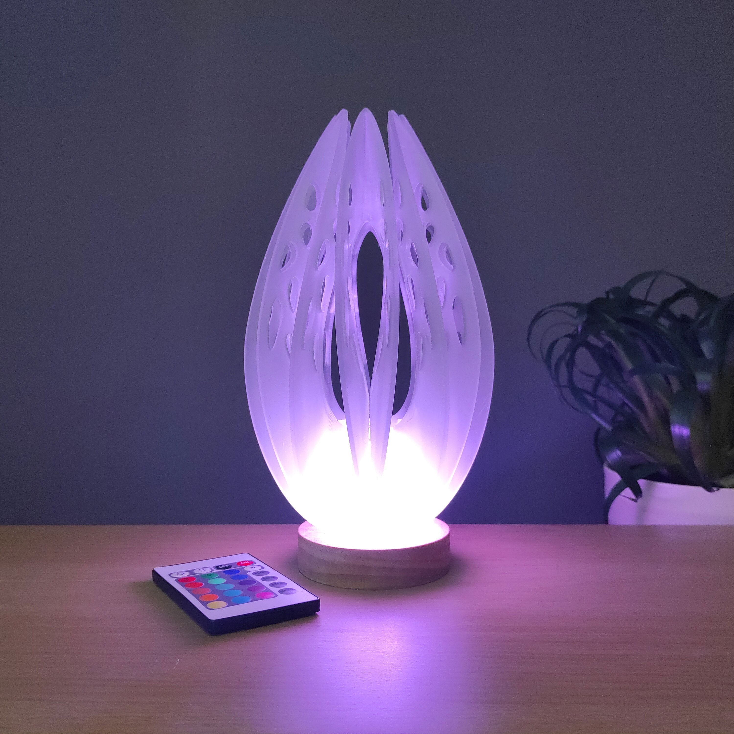 Teardrop Desk Lamp, Multicolored, 3D Printed, Modern Home Decor, Office ...