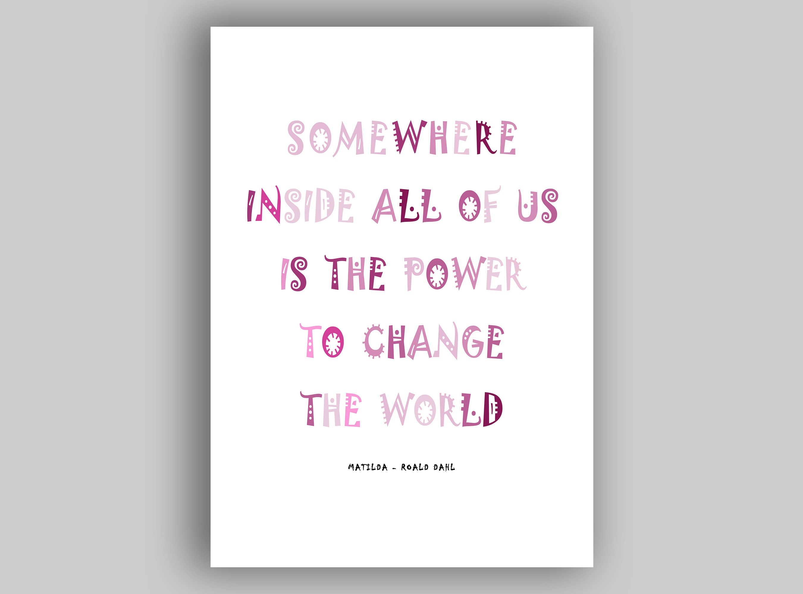 Matilda the Power to Change the World Roald Dahl | Etsy