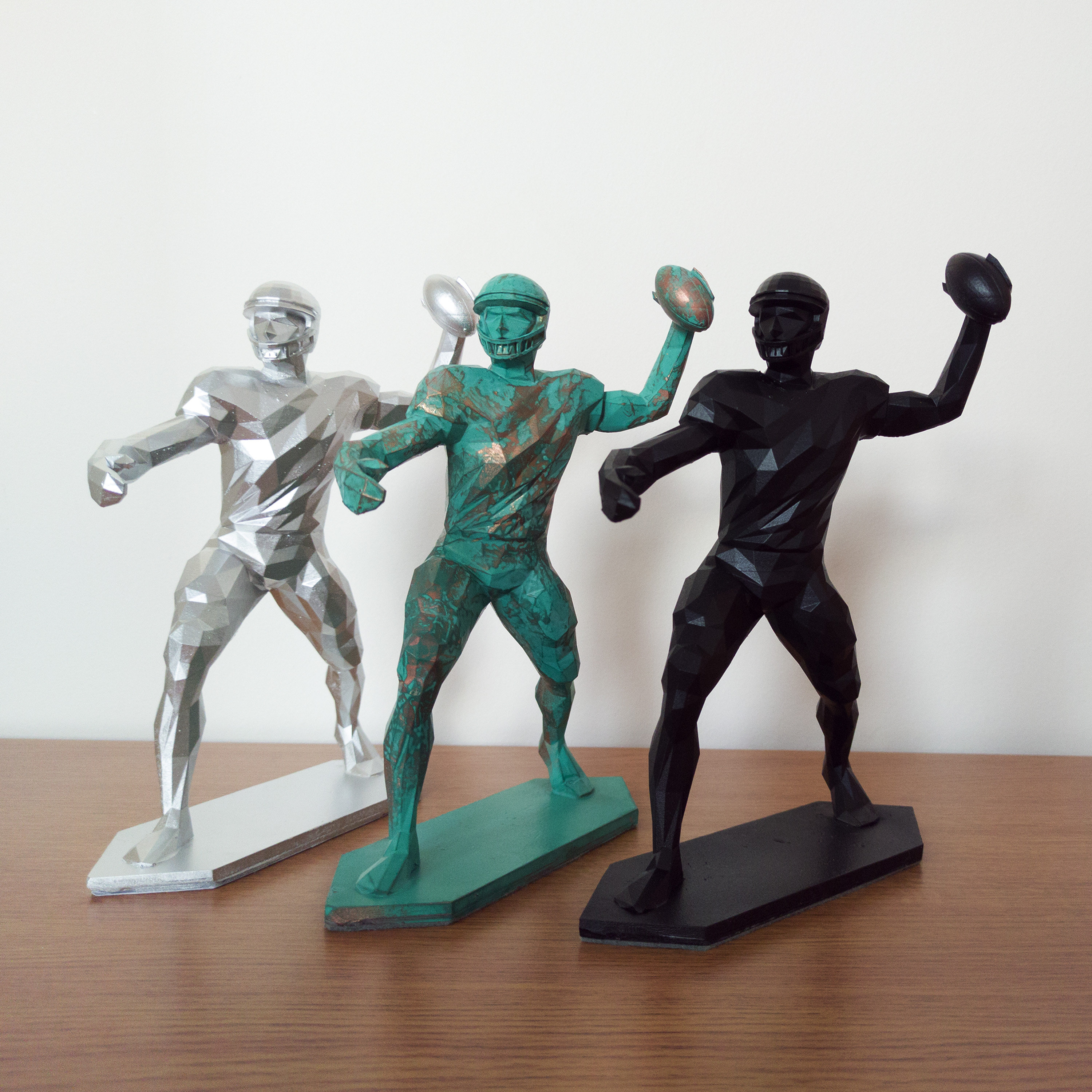 Rugby Player Figurine Geometric American Football - Etsy