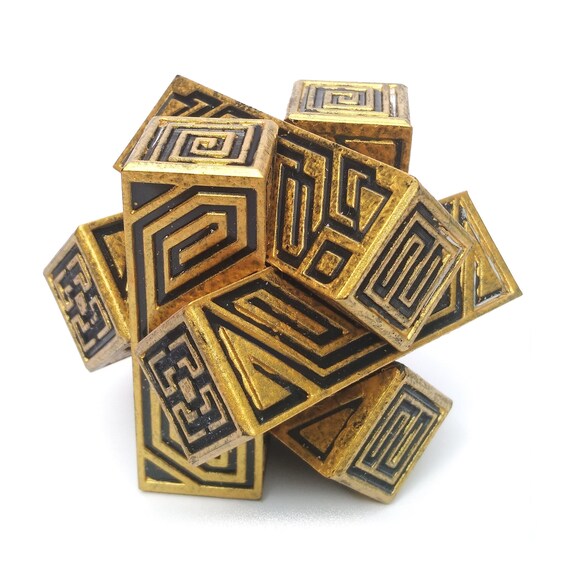 Interlocking Burr Puzzle Black and Gold Great Brain Teaser | Etsy