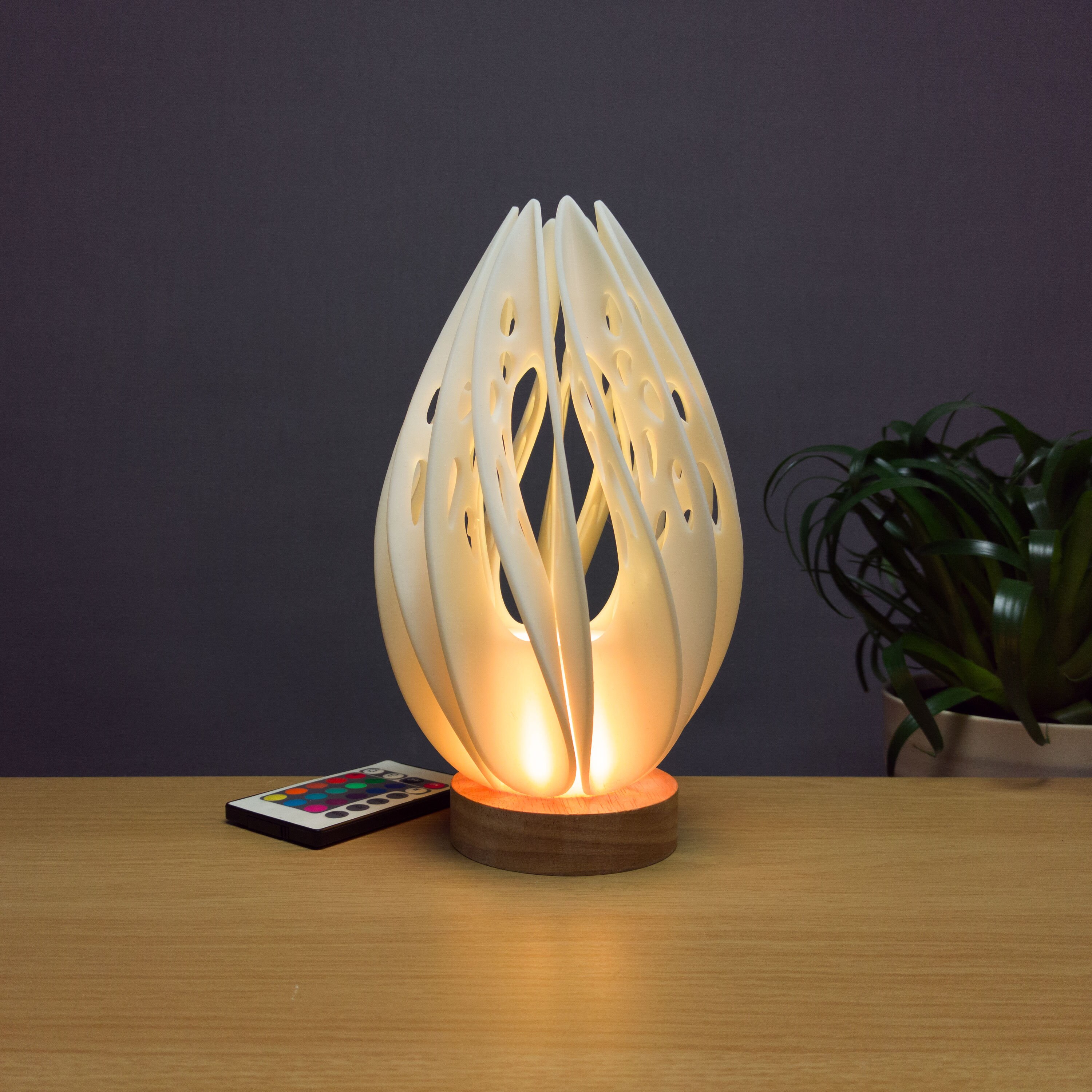 Teardrop Table Lamp Multicolored 3D Printed Modern Home | Etsy UK