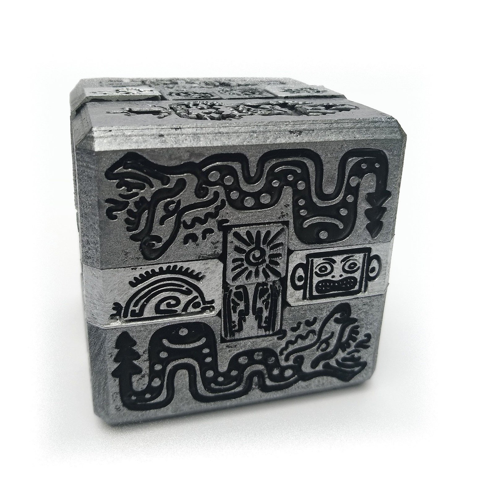 Aztec Interlocking Puzzle 3D Printed Brain Teaser Burr Cube - Etsy UK