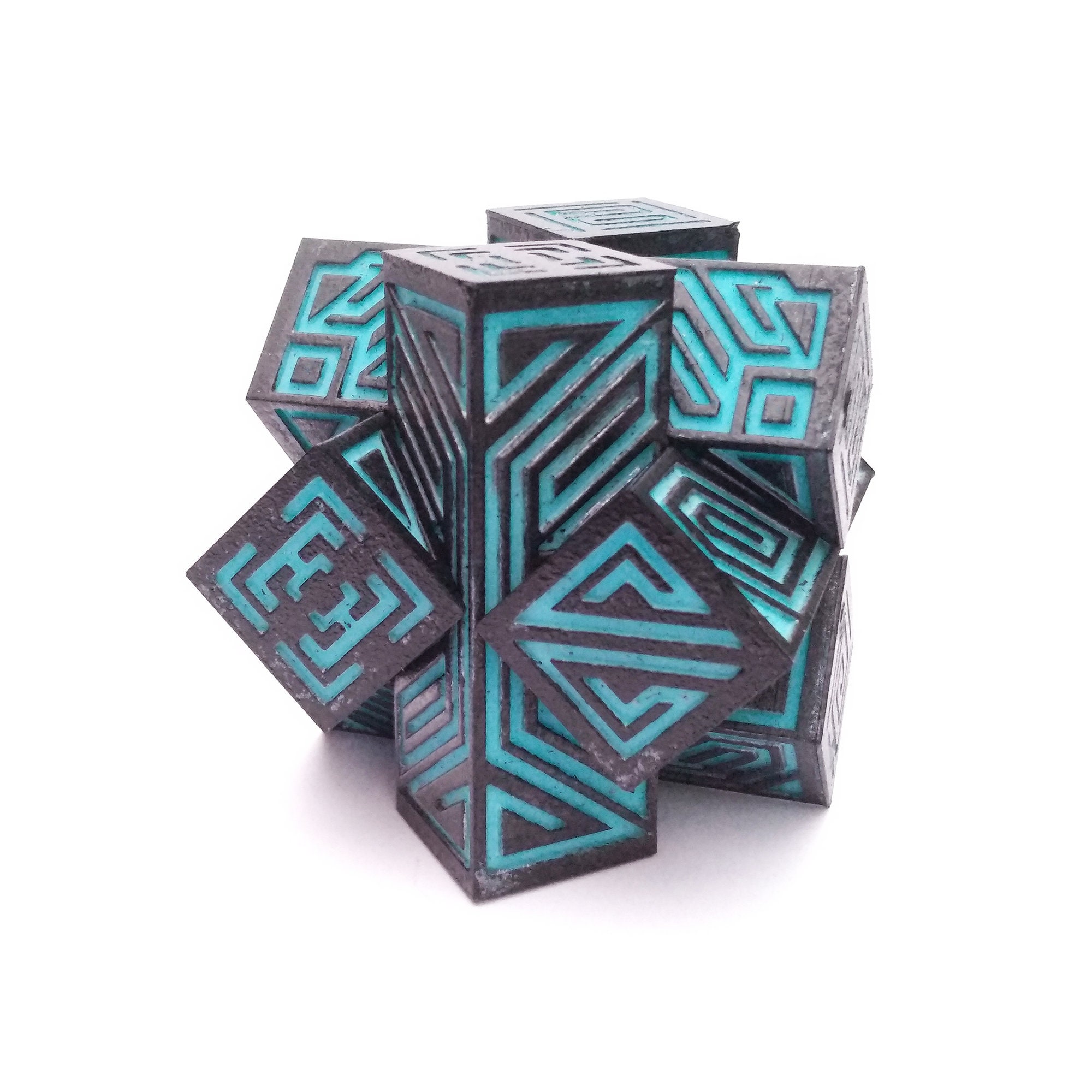 Interlocking Burr Puzzle Black and Blue Colors great Brain - Etsy