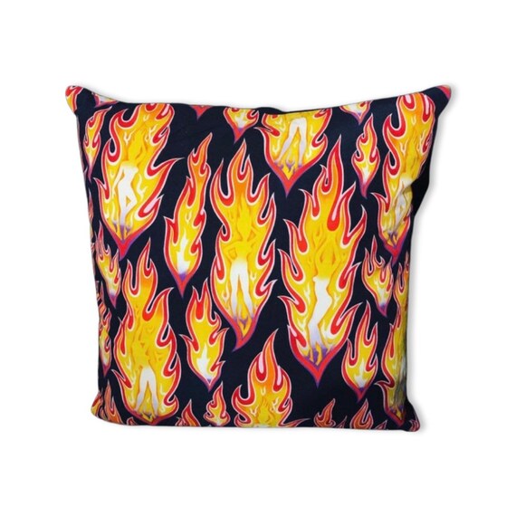 Pin up Girl Flames Cushion - Etsy