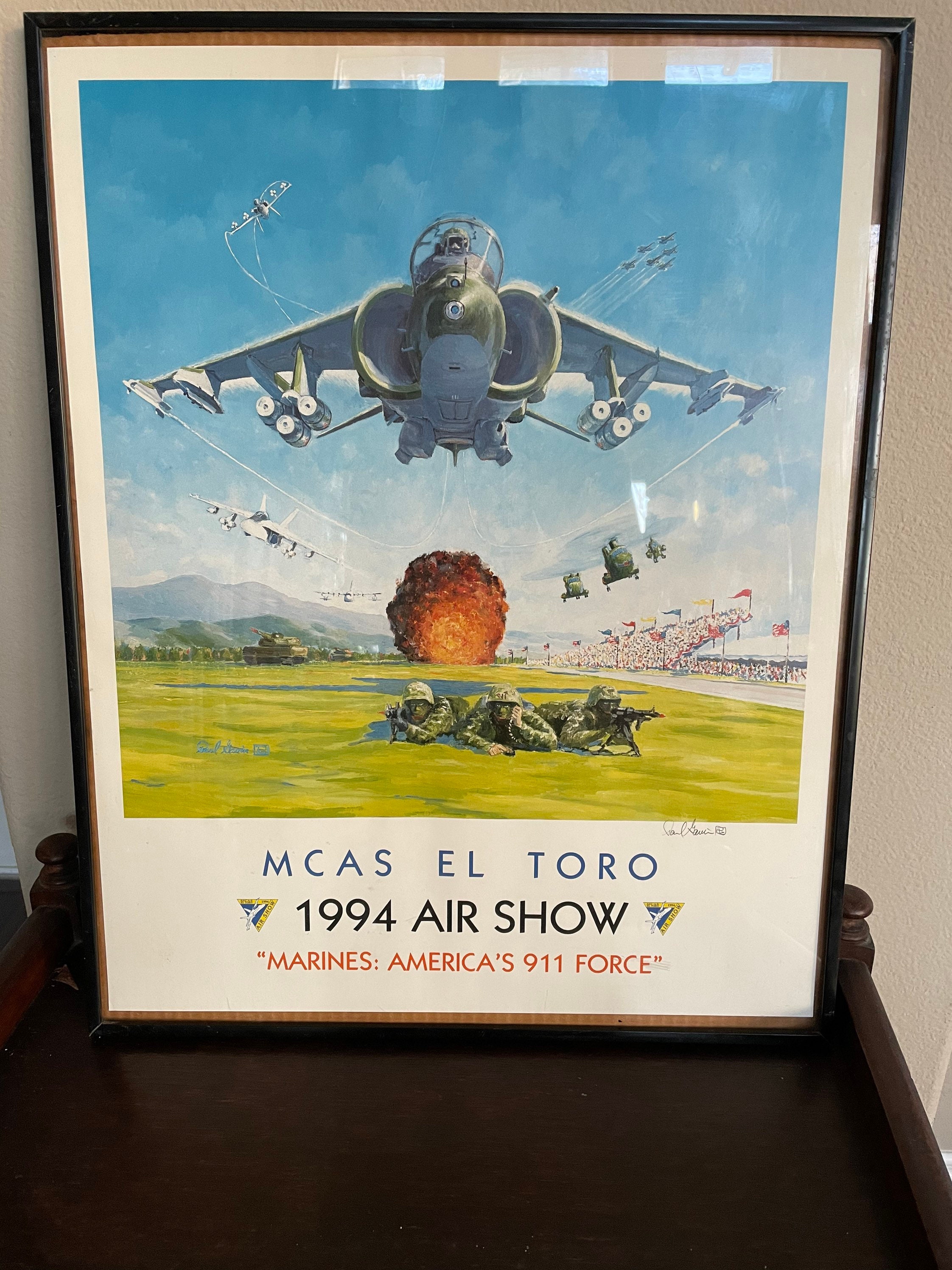 Vintage MCAS El Toro 1994 Air Show Poster, "marines: America's 911 ...