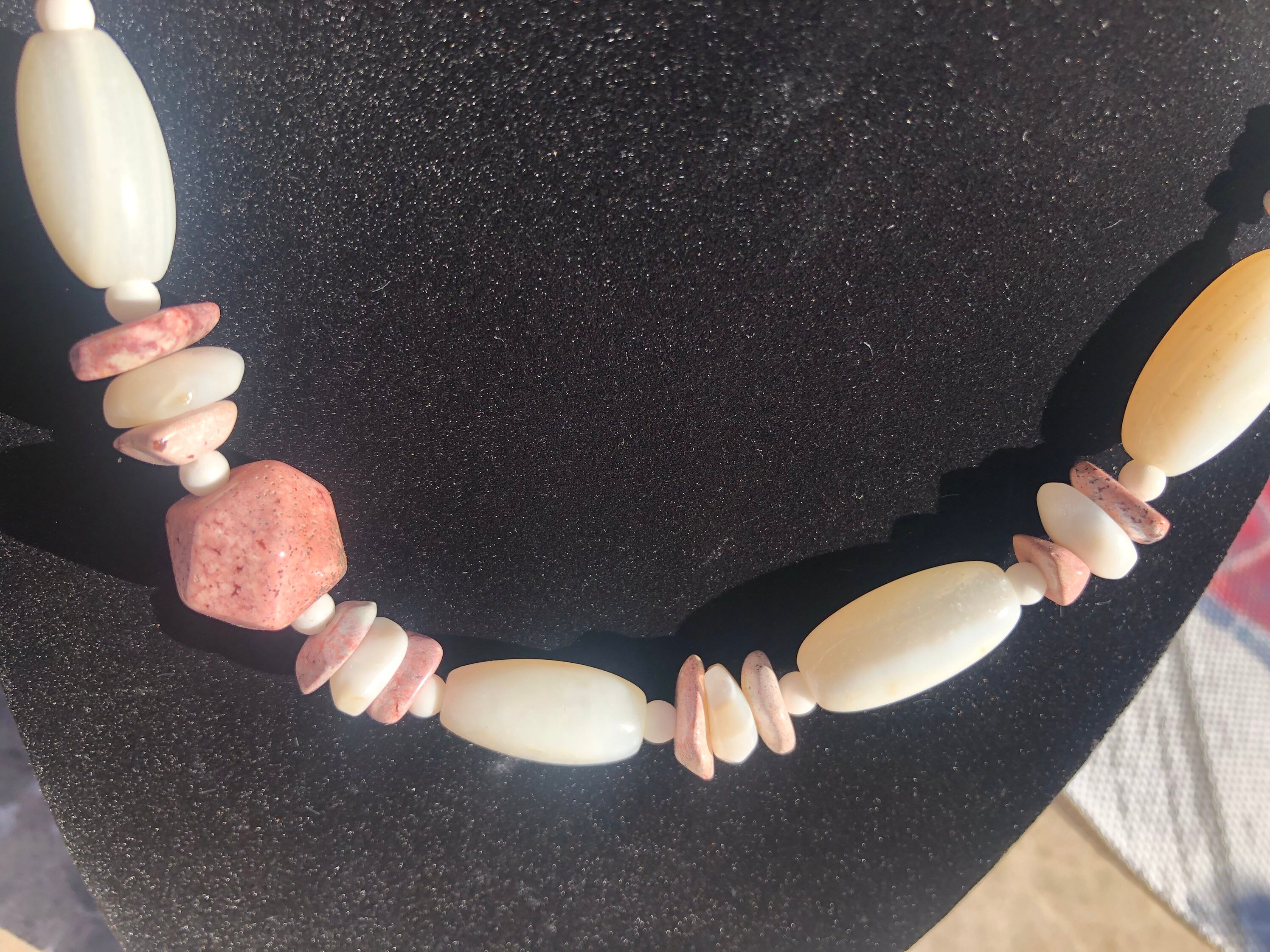 Vintage Karla Jordan Agate and Quartz 16" Choker, Nature Jewelry ...