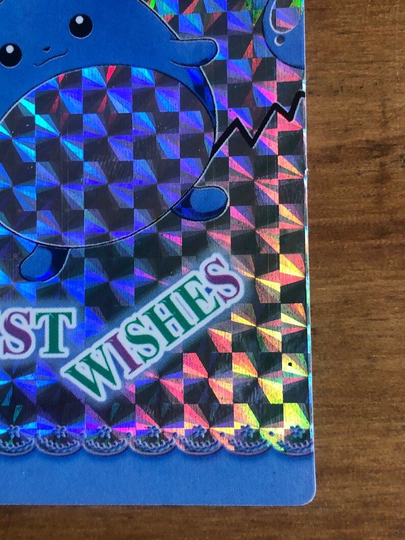 Vintage Pokemon Prism Vending Sticker With Marill on Shiny Side and ...