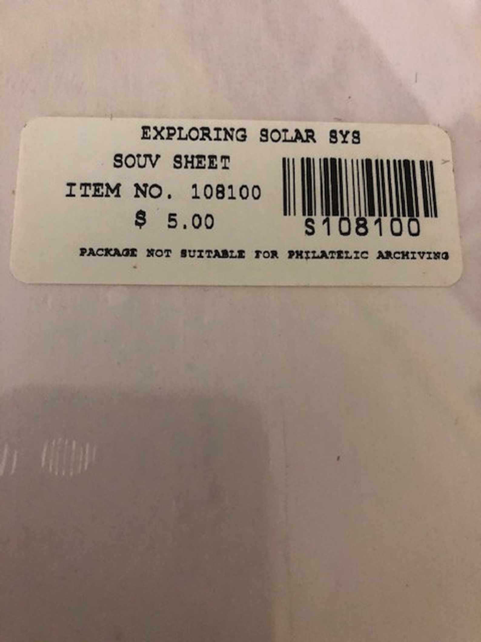 Full Block of 5 Exploring the Solar System Stamps, Year 2000, One ...