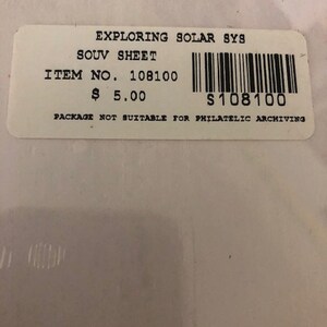 Full Block of 5 Exploring the Solar System Stamps, Year 2000, One ...