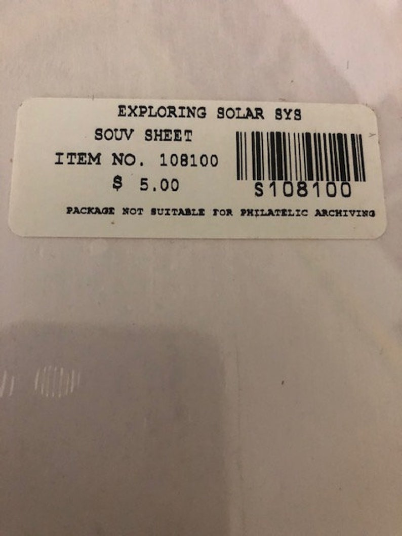 Full Block of 5 Exploring the Solar System Stamps, Year 2000, One ...