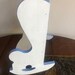 White and Blue Hand Painted Wooden Rocking Doll Bench - Etsy