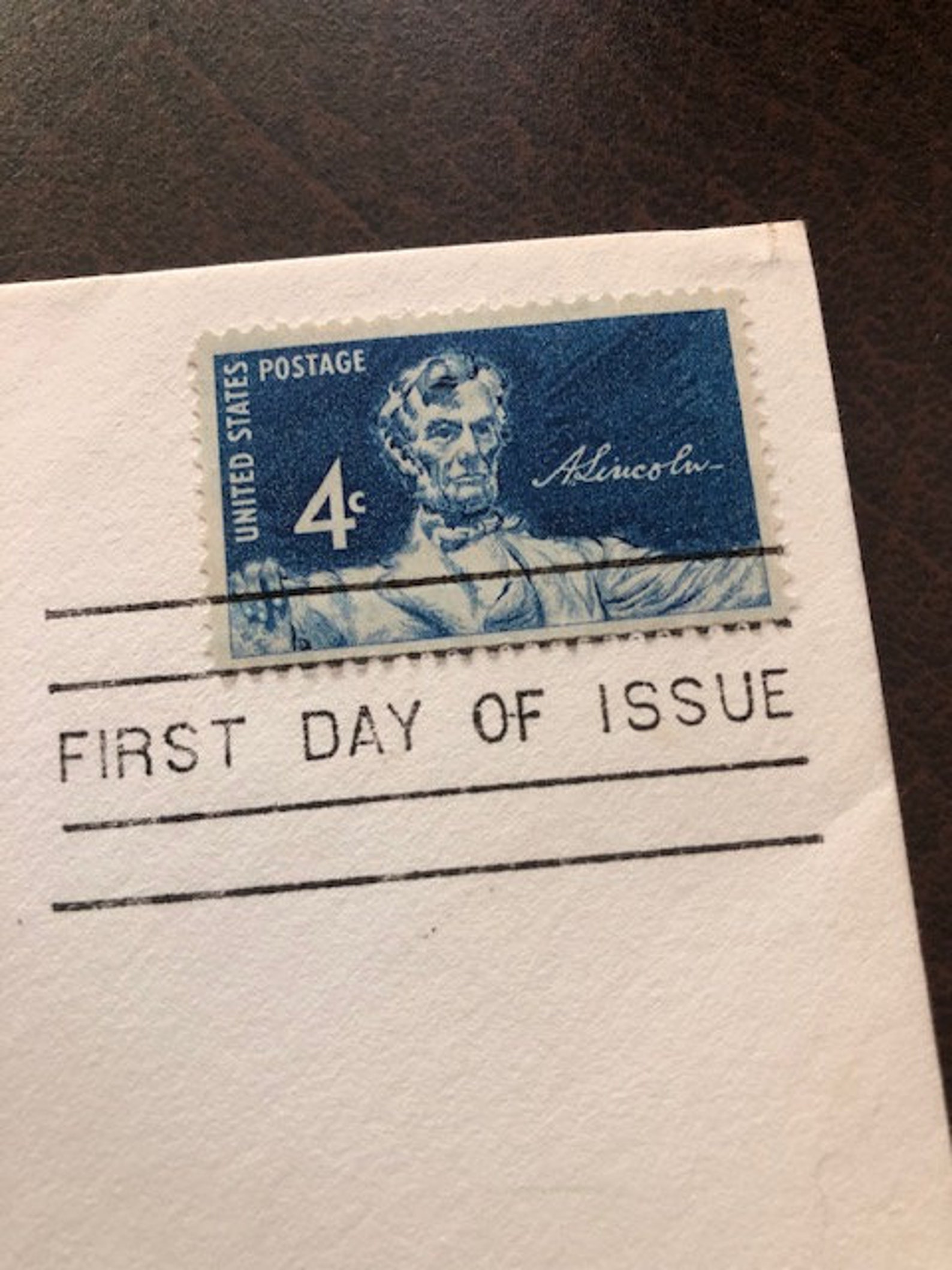 Lincoln Sesquicentennial Four Cent First Day Issue United States ...