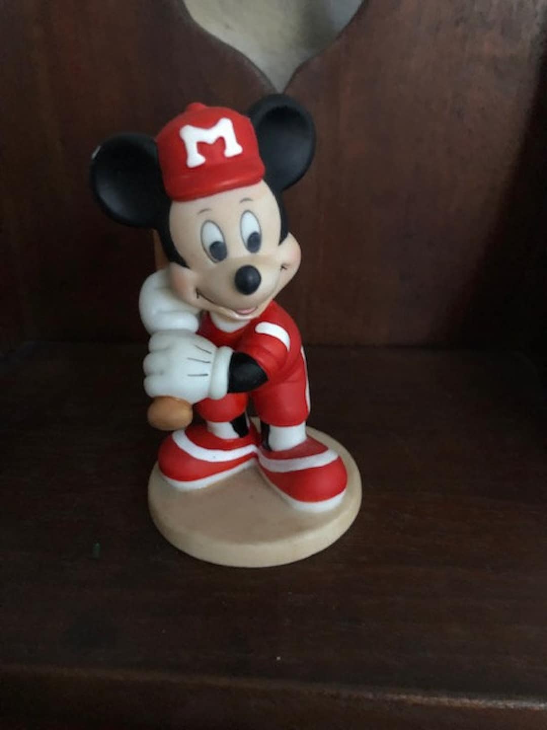 Mickey Mouse Porcelain Baseball Figurine, Number 1, Made in Sri Lanka ...