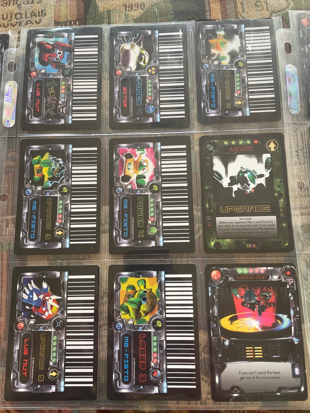 Vintage Rumble Robots Power Cards, Four Sleeves, 36 Cards Includes ...
