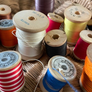 Vintage Wooden Fishing Spools of Rod Winding Fly Tying Thread, 14 ...
