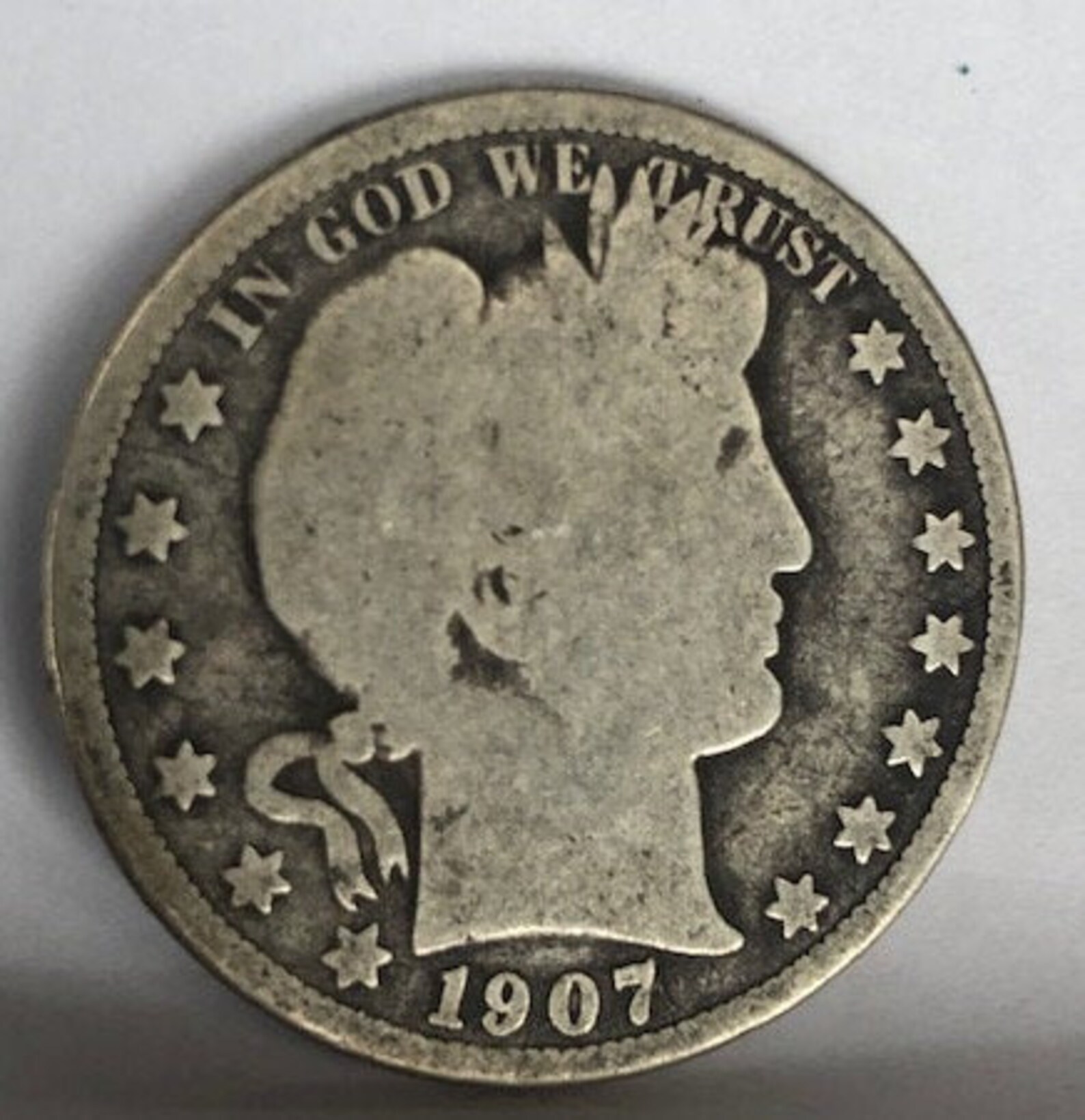 Four Genuine Barber Silver Half Dollars 1905 S 1906 D 1907 | Etsy