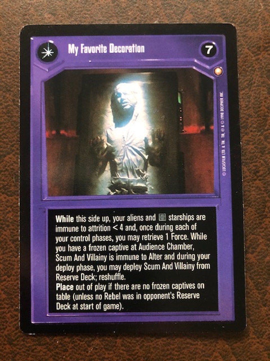 Star Wars CCG Special Edition Limited Dark Side- Han Solo Carbon ...