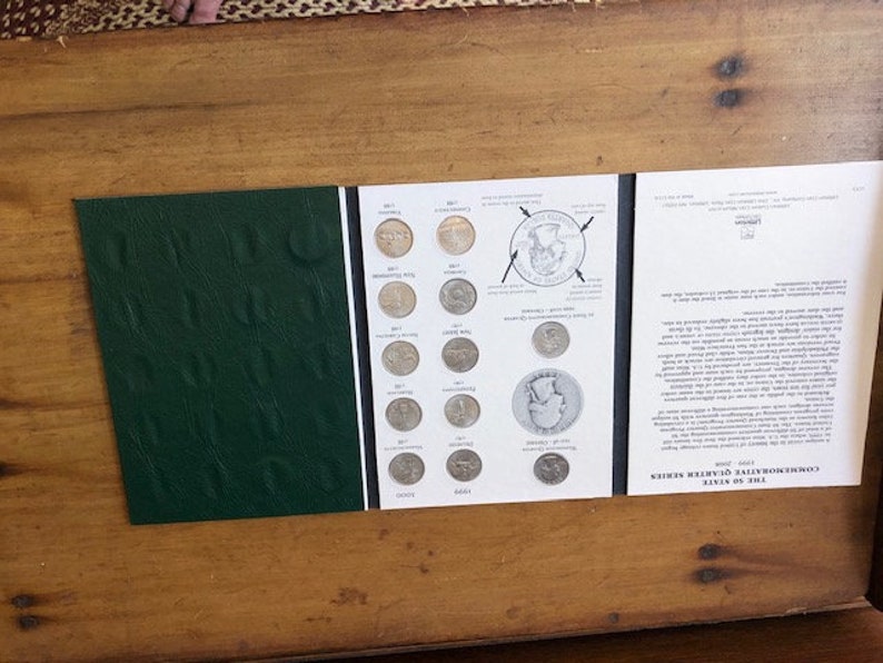 Vintage 1999 Littleton Custom Coin Album Filled With Quarters From All ...