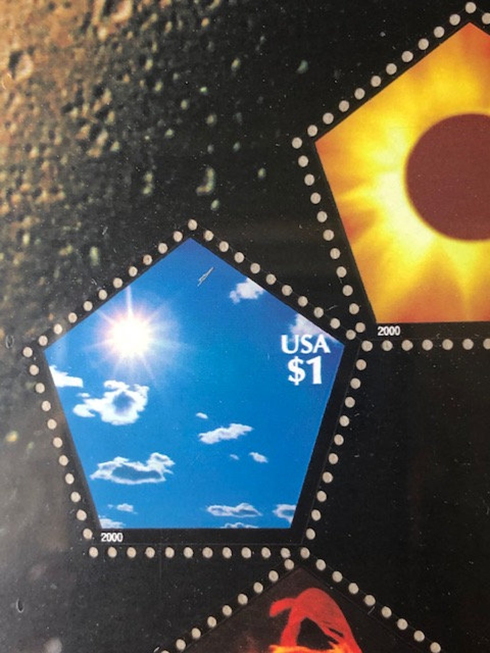 Full Block of 5 Exploring the Solar System Stamps, Year 2000, One ...