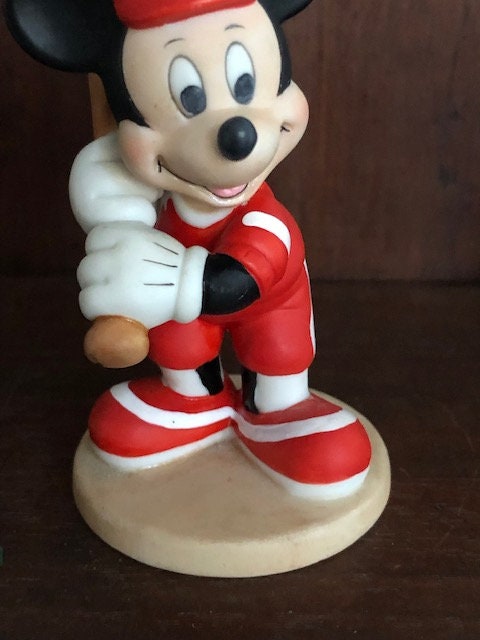 Mickey Mouse Porcelain Baseball Figurine, Number 1, Made in Sri Lanka ...