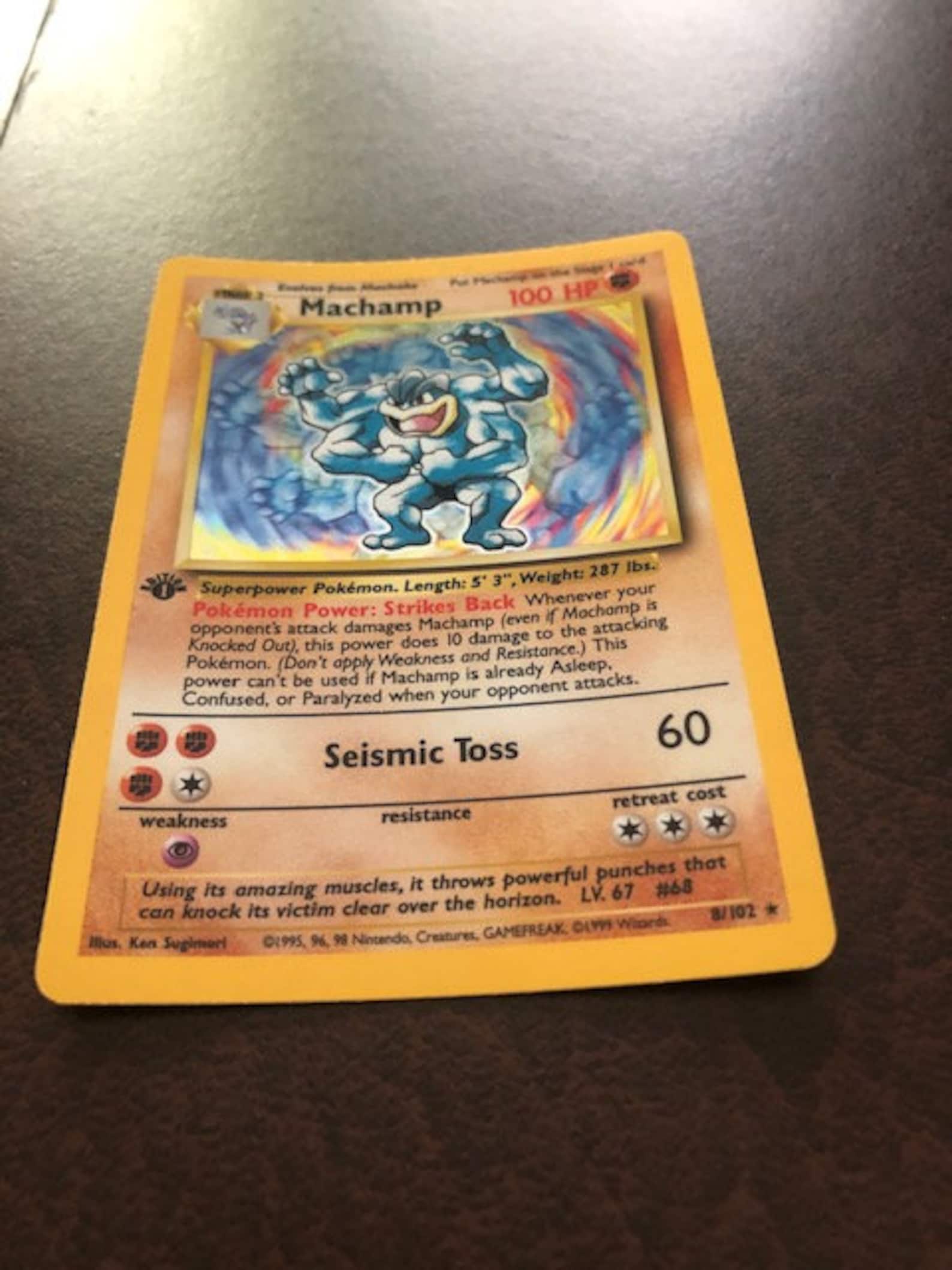 Pokemon Machamp Edition 1 Holographic Trading Card, Wizards of the ...