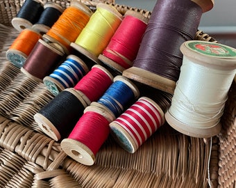 Vintage Fishing Spools of Rod Winding Fly Tying Thread and - Etsy