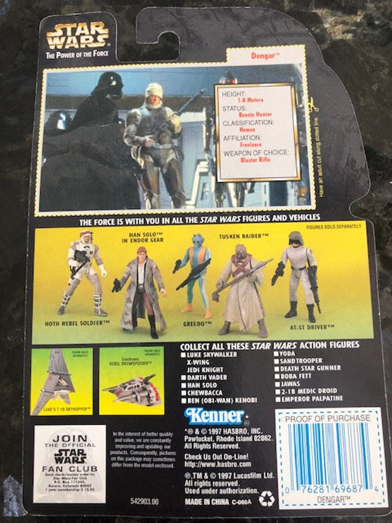 Star Wars Dengar With Blaster Rifle Action Figure Collection - Etsy