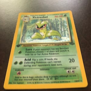 Pokemon Victreebel Edition 1 Holographic Card, Wizards of the Coast ...