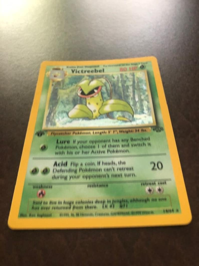 Pokemon Victreebel Edition 1 Holographic Card, Wizards of the Coast ...