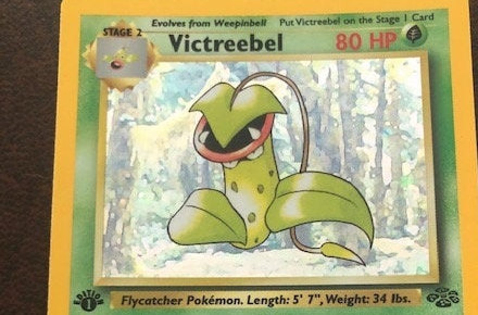 Pokemon Victreebel Edition 1 Holographic Card, Wizards of the Coast ...