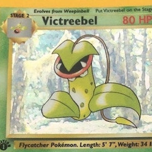 Pokemon Victreebel Edition 1 Holographic Card, Wizards of the Coast ...
