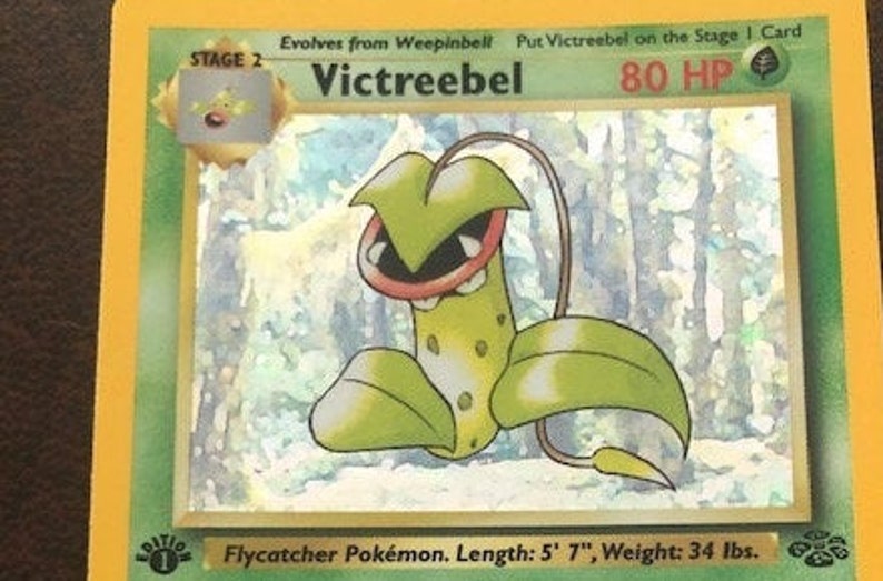 Pokemon Victreebel Edition 1 Holographic Card, Wizards of the Coast ...