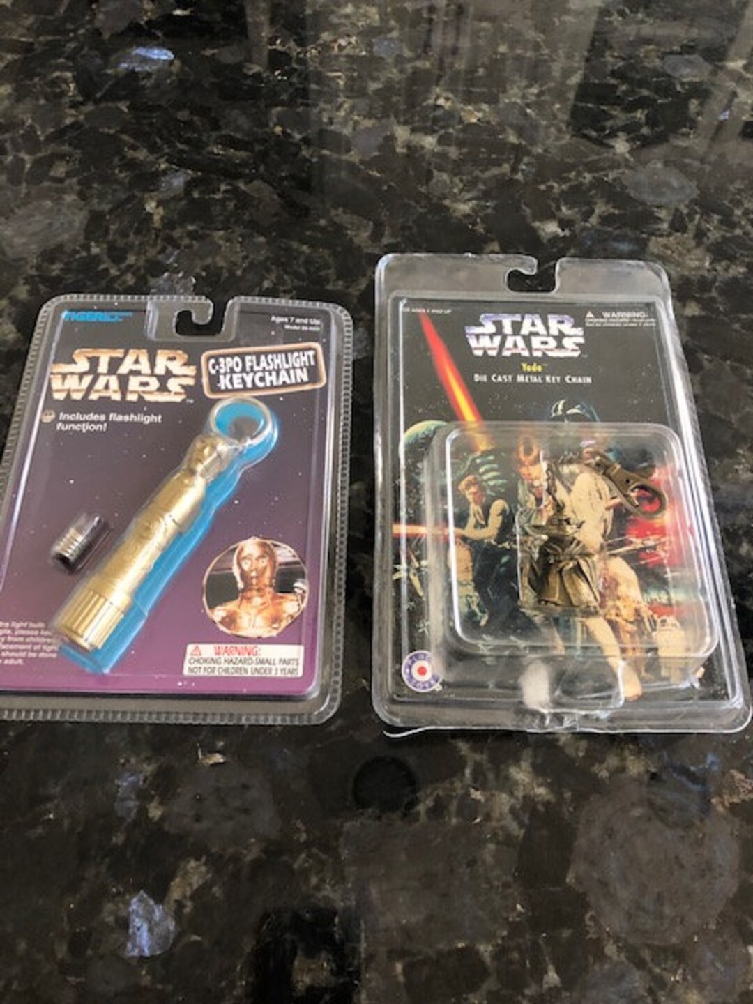 Vintage Star Wars, 2 Key Chains, Yoda Die Cast Metal and C 3PO ...