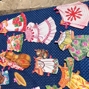 Vintage Hawaiian Paper Doll Clothing Set, 28 Pieces, Doll Not Included ...