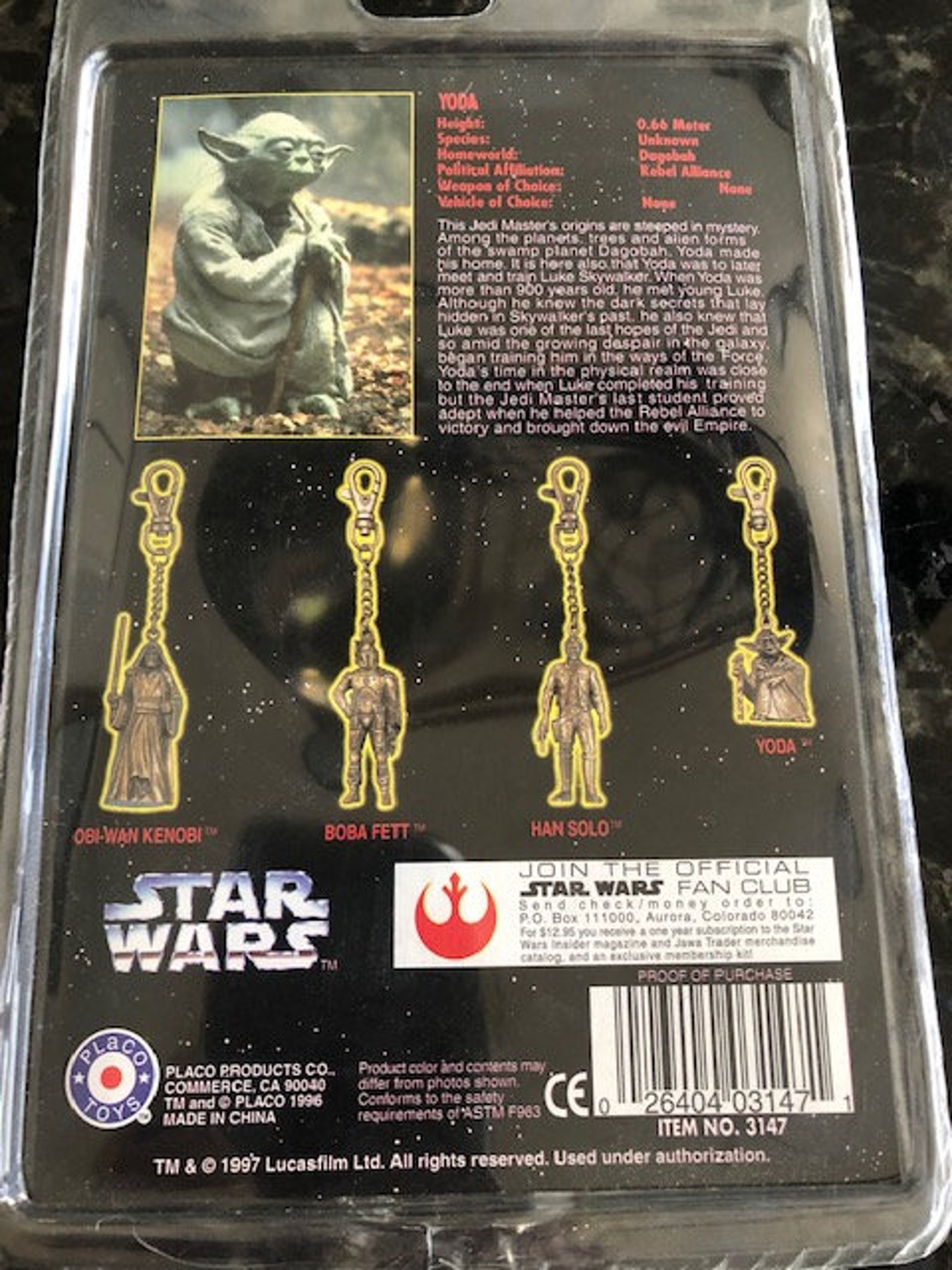 Vintage Star Wars 2 Key Chains Yoda Die Cast Metal and C 3PO - Etsy