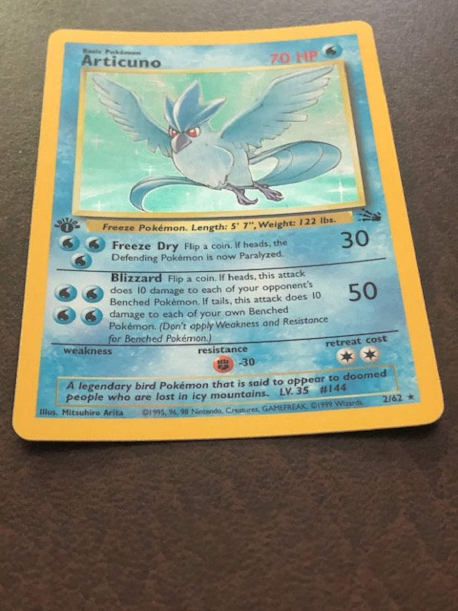 Pokemon Articuno Edition 1 Holographic Card Wizards of the - Etsy