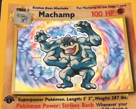 Pokemon Machamp Edition 1 Holographic Trading Card, Wizards of the ...
