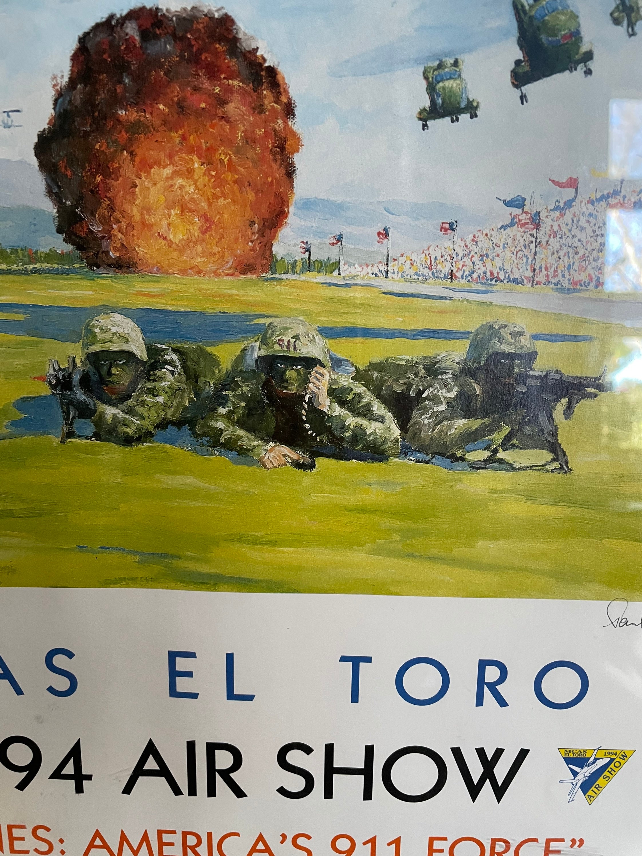 Vintage MCAS El Toro 1994 Air Show Poster, "marines: America's 911 ...