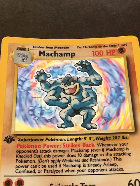Pokemon Machamp Edition 1 Holographic Trading Card, Wizards of the ...