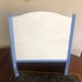 White and Blue Hand Painted Wooden Rocking Doll Bench - Etsy