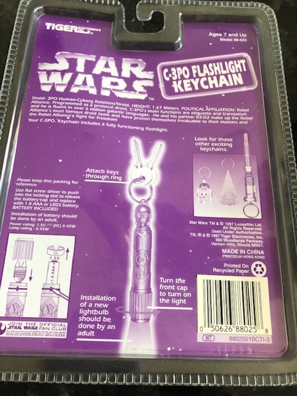 Vintage Star Wars 2 Key Chains Yoda Die Cast Metal and C 3PO | Etsy