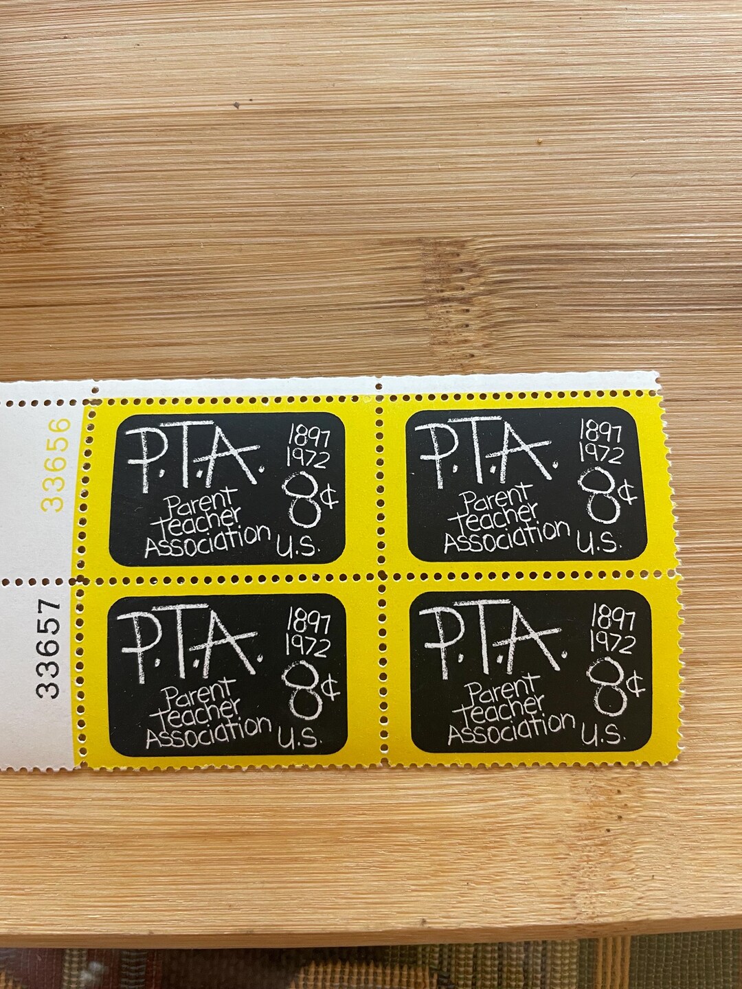 Vintage Block of 4 PTA 8 Cent U.S. Postage Stamps - Etsy