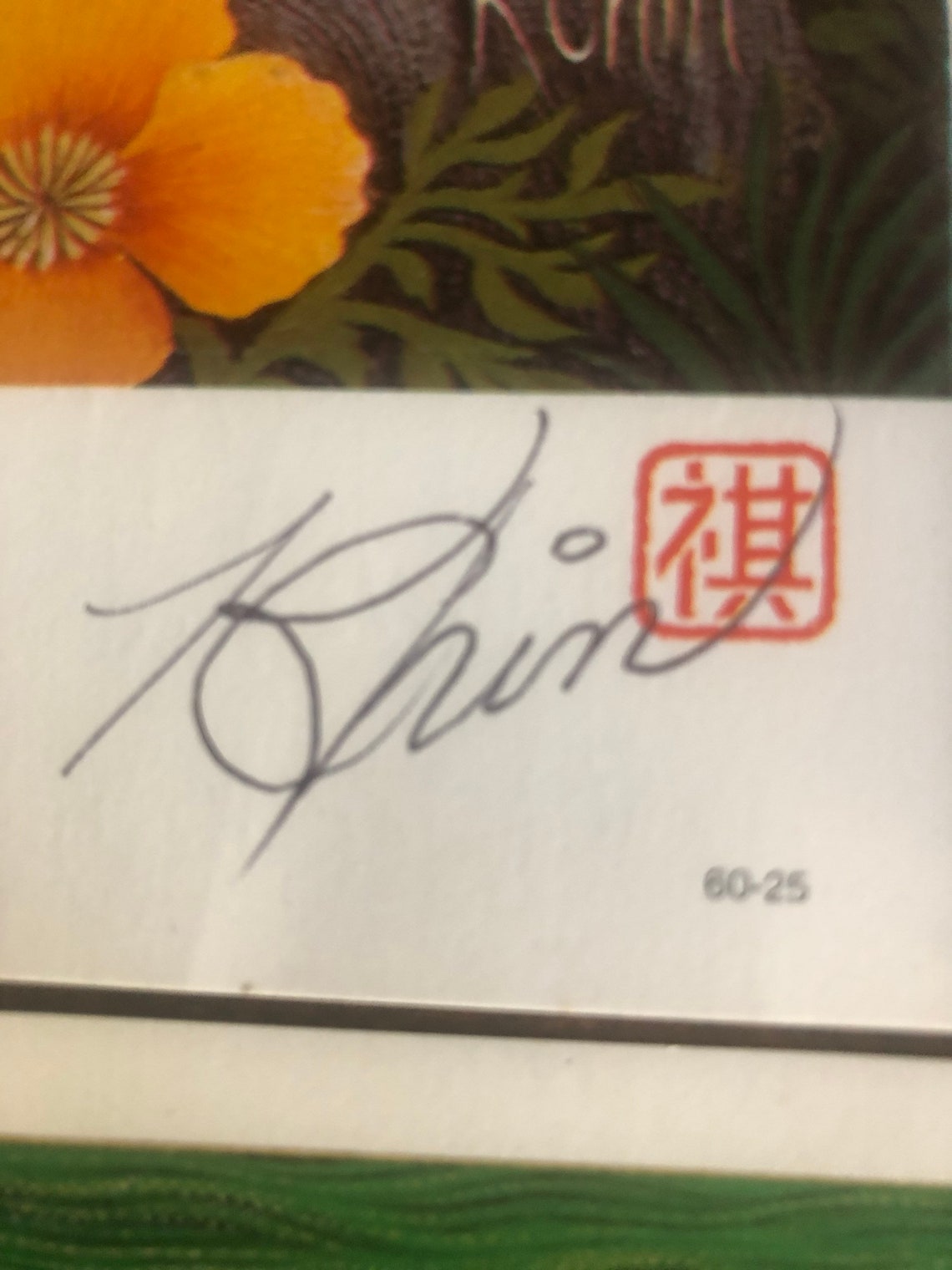 Five Vintage Signed K Chin Cards Circa 1980 Monterey | Etsy