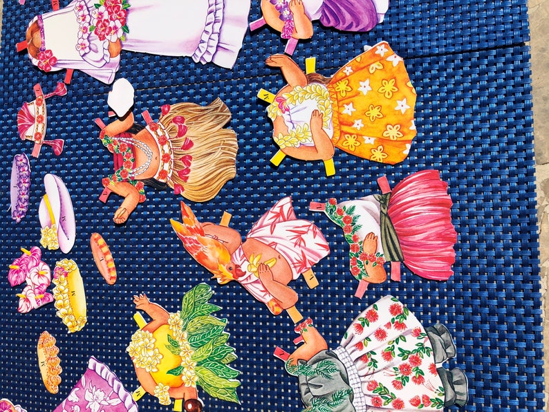 Vintage Hawaiian Paper Doll Clothing Set 28 Pieces Doll Not - Etsy