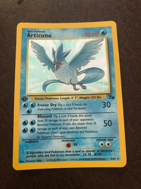 Pokemon Articuno Edition 1 Holographic Card Wizards of the - Etsy