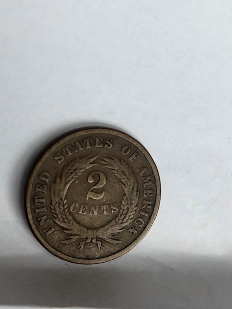 Genuine 1867 U.S. 2 Cent Piece Collectible 2 Cent Copper Coin - Etsy