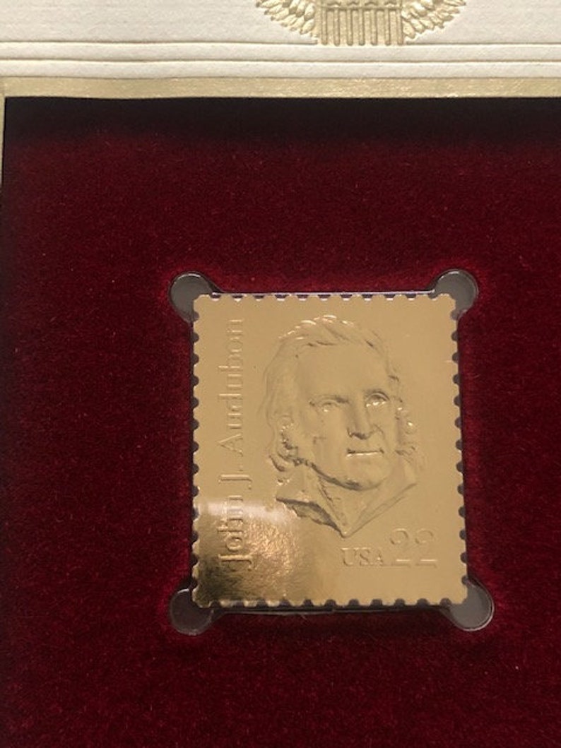 U. S. Postage Stamp, John James Audubon Gold Stamp 200th Anniversary of ...